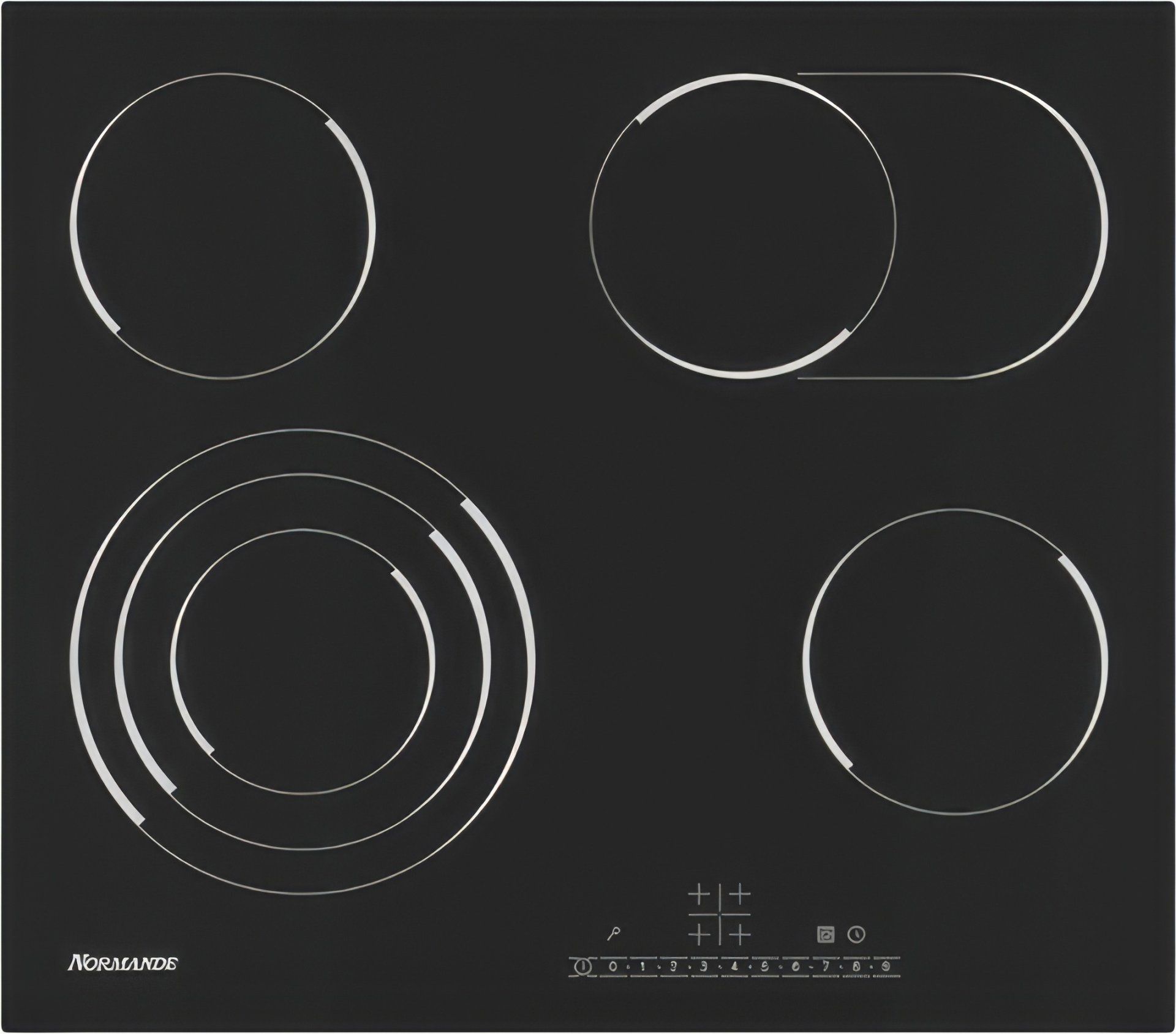 כיריים קרמיות זכוכית שחור 60 ס״מ Normande דגם: ND 7000